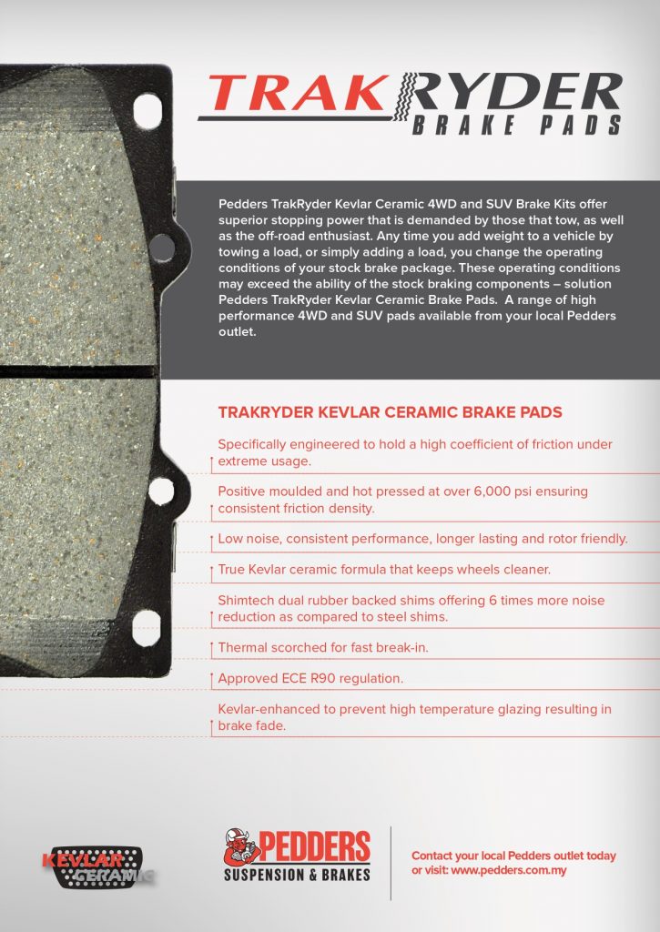 Trak Ryder Brake Pads – Pedders Suspension Malaysia